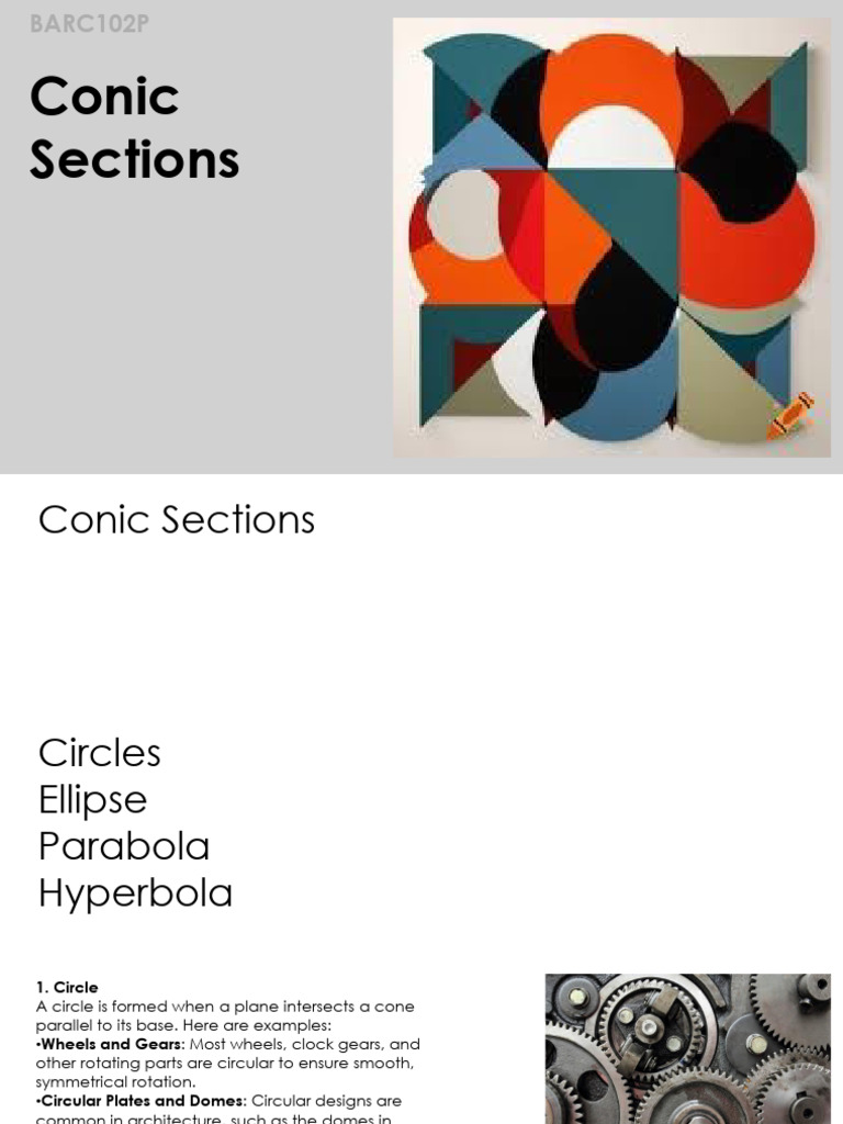 Conic Sections in Architectural Design | PDF | Ellipse | Orbit