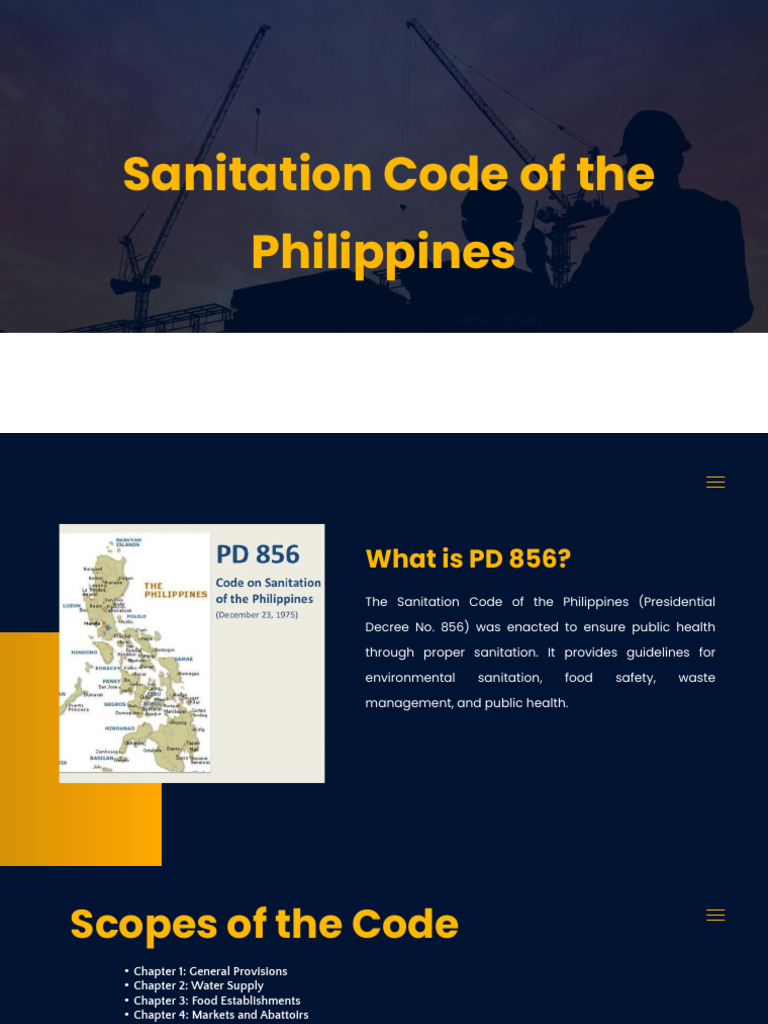 Sanitation Code of The Philippines | PDF | Sanitation | Stormwater