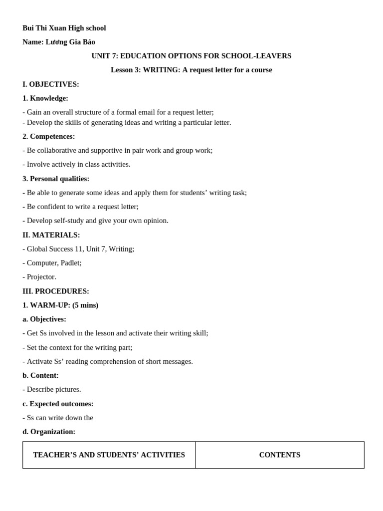 UNIT 7 - Lesson 6 - Writing Done | PDF | Question | Information
