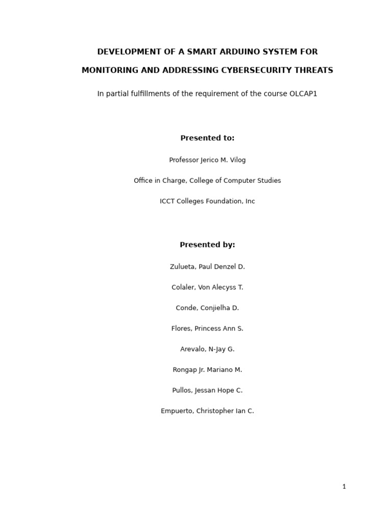 Arduino Cybersecurity for Students | PDF | Computer Security | Security