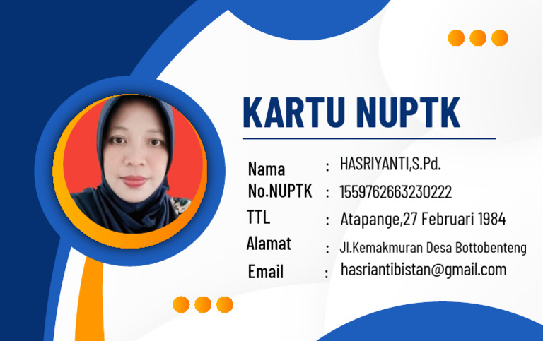 Biu Dan Kuning Modern Kartu Tanda Pengenal ID Card - 20240928 - 113118 ...