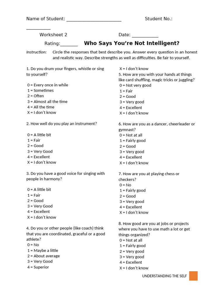 Worksheet 2 - Who Says Youre Not Intelligent | PDF | Intelligence ...