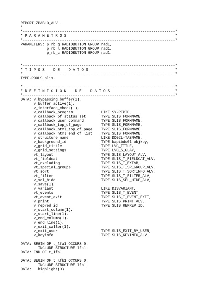 SAP ALV Report Configuration | PDF