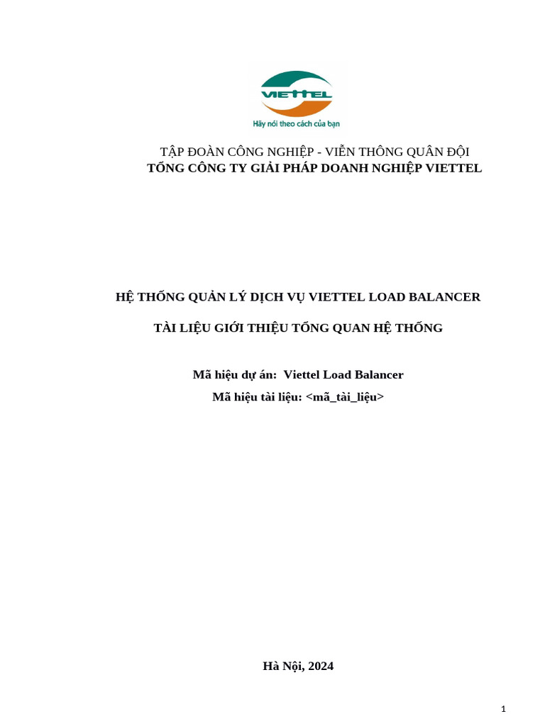 VLB - BM01. Tai Lieu Tong Quan - v2 | PDF