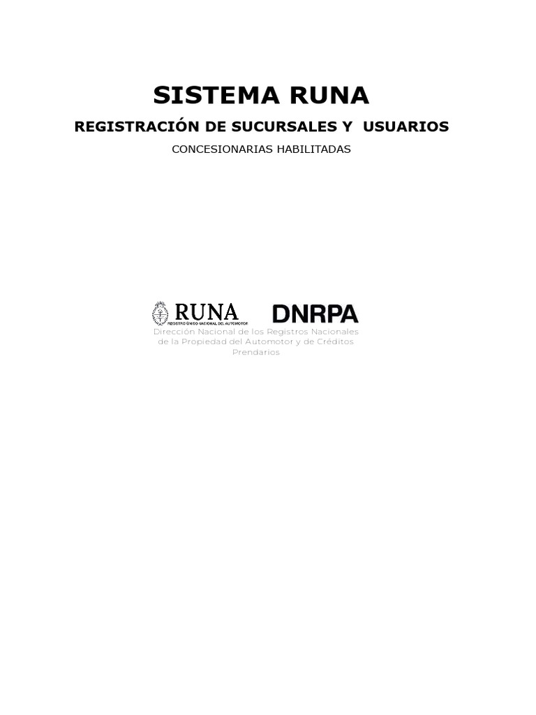 Manual Sistema Runa Gestion de Usuarios | PDF