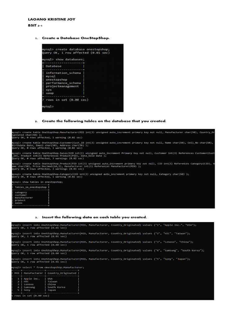 CS2100 Activity7 LAOANGKRISTINEJOY BSIT2-1 | PDF