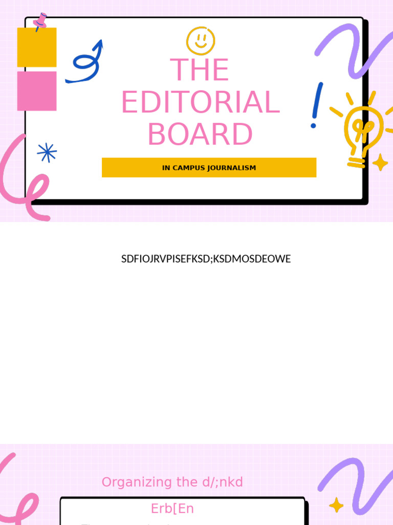 Organizing the School Editorial Board | PDF | Proofreading | Publishing