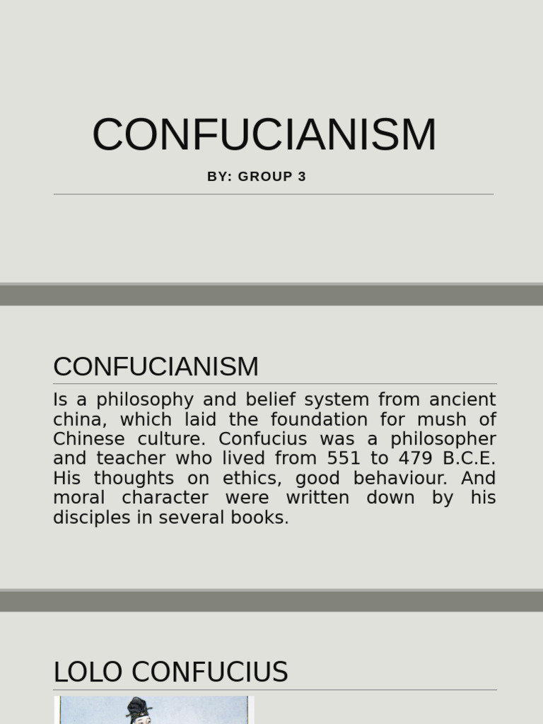 CONFUCIANISM | PDF | Confucianism | Confucius