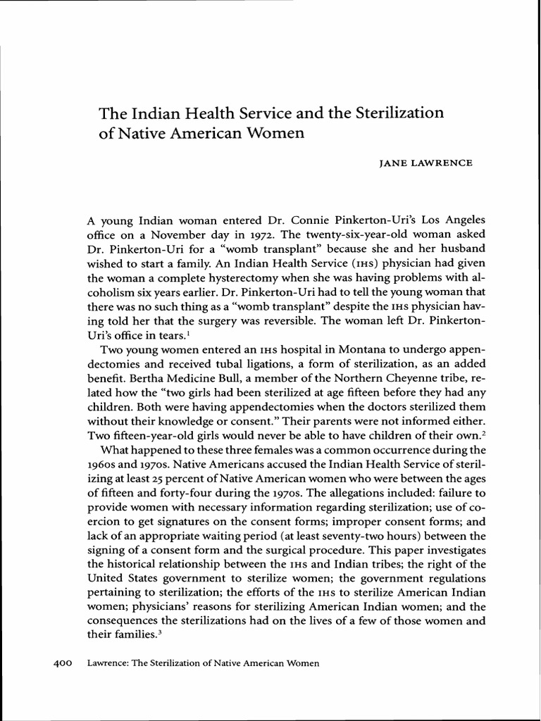 ETST+007+ +Wk+8+ +2+ +IHS+and+Sterilization+of+Native+Women | PDF ...