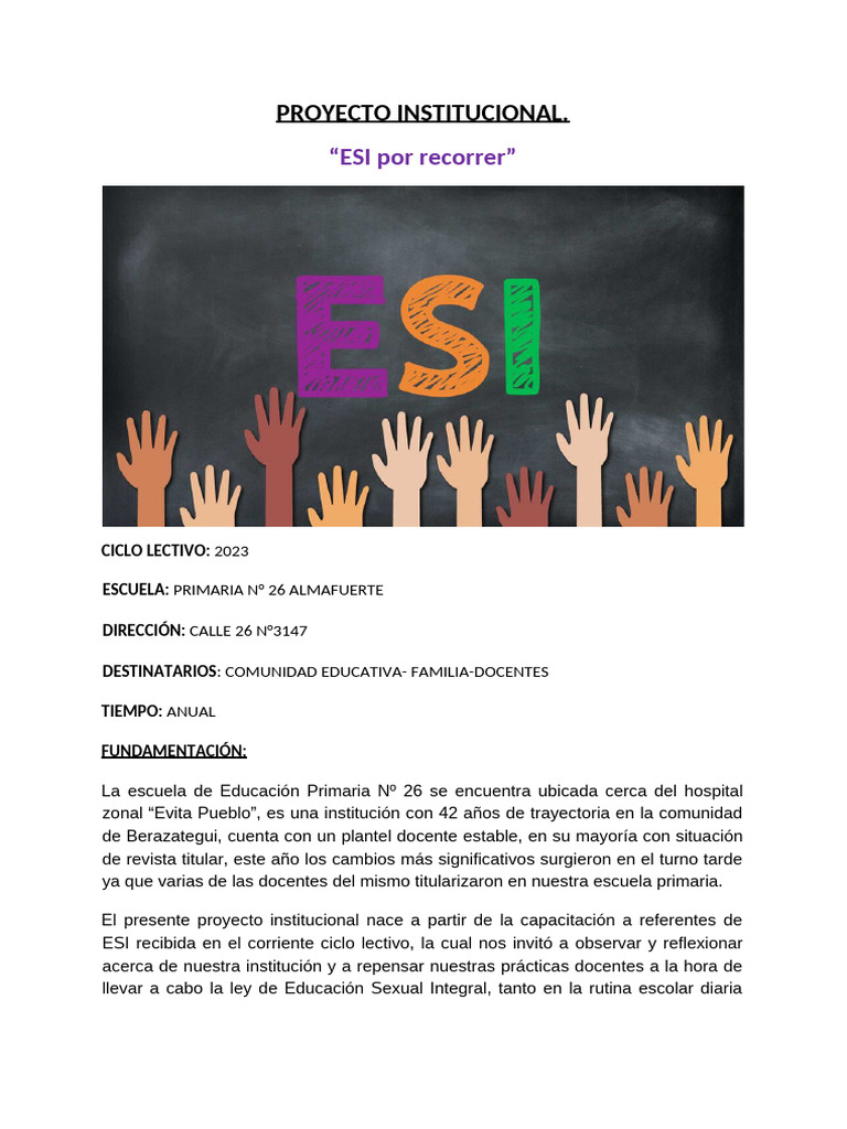 Proyecto de Esi 2023 | PDF | La sexualidad humana | Discriminación