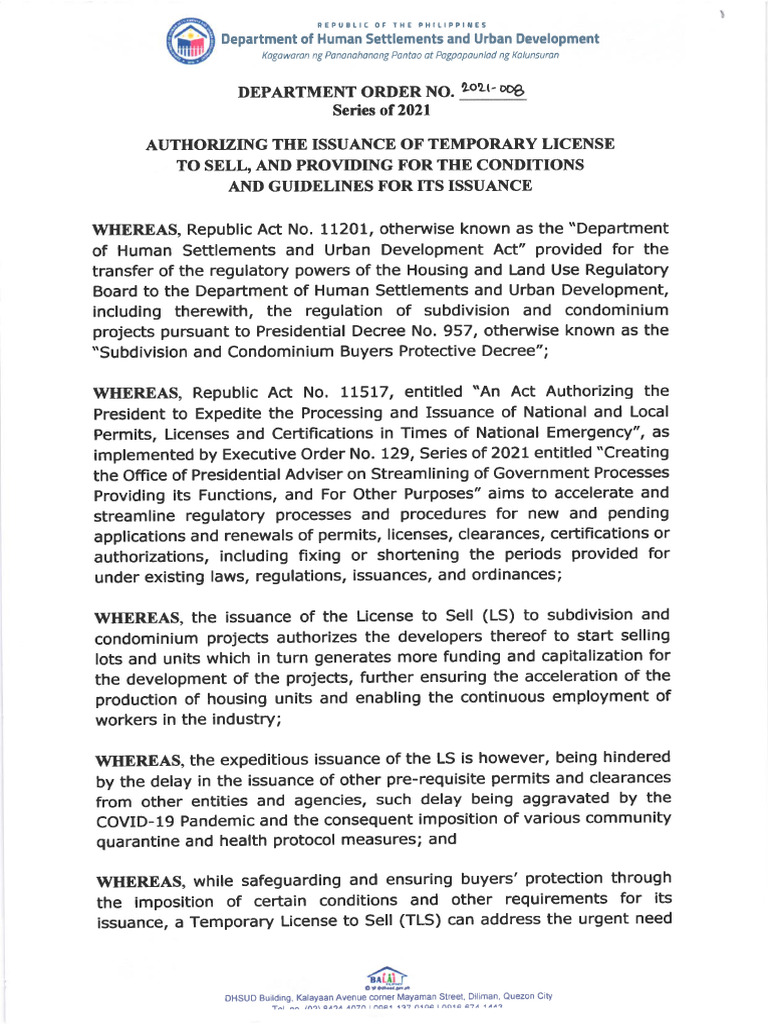 Department Order No.2021 008 | PDF