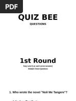 Tally Sheet Quiz Bee | PDF