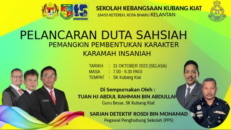 Banner Pelancaran Duta Sahsiah | PDF