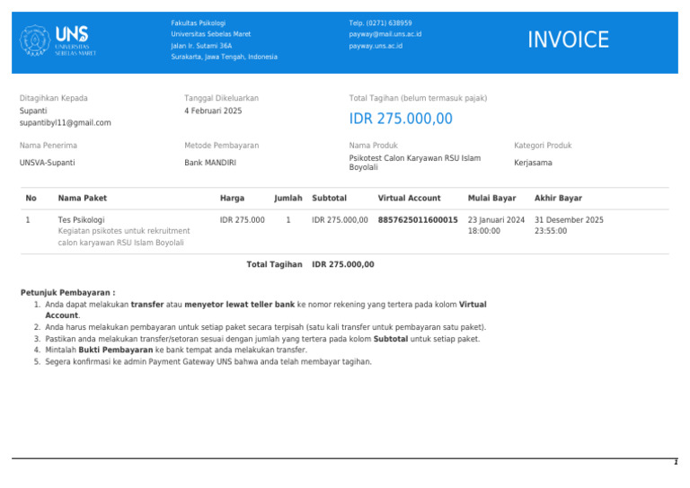 Cetak Invoice | PDF
