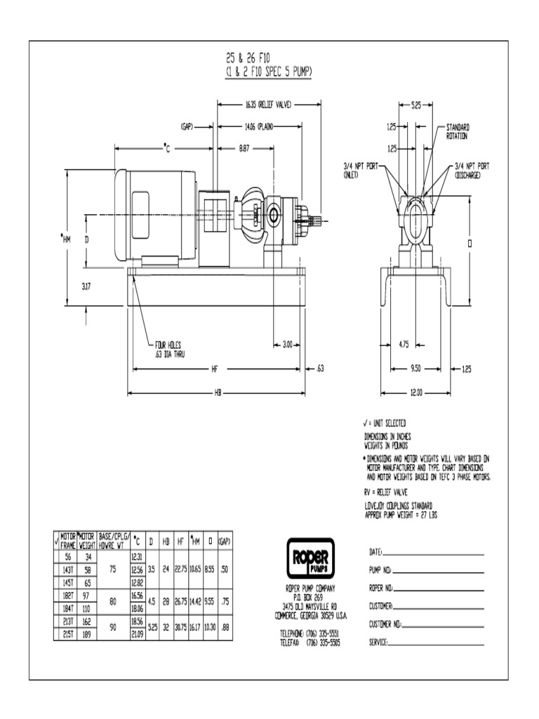 Dimensional Drawings for Base Packing Model | PDF