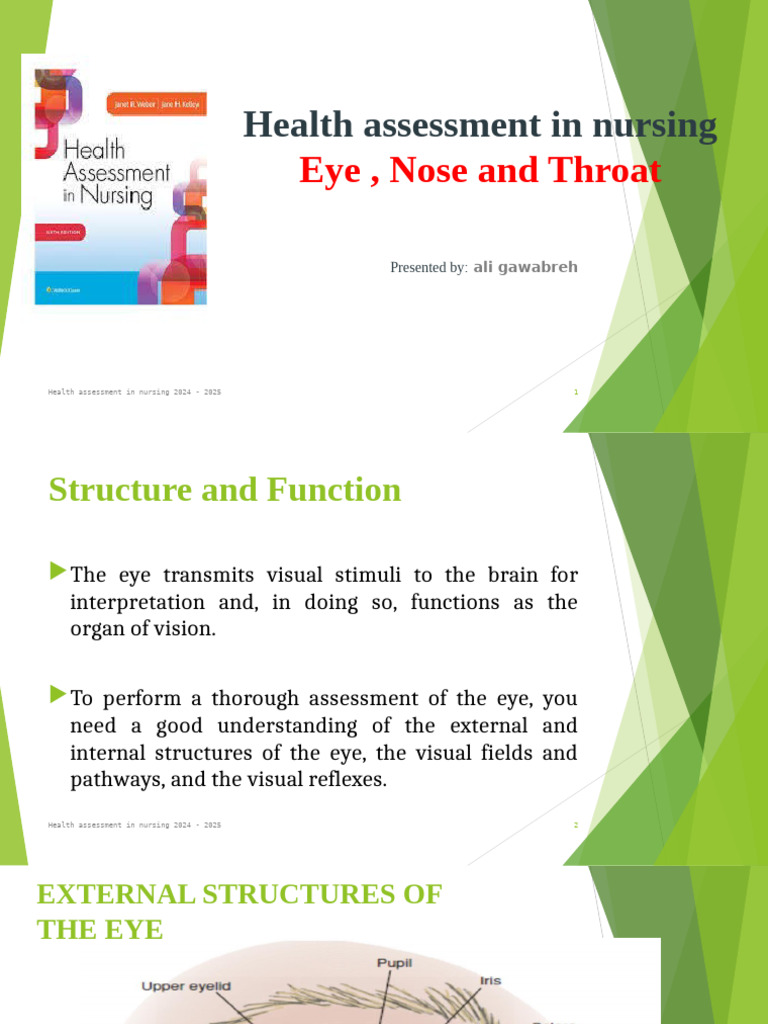5 - Eye Health Assessment | PDF | Visual System | Eye