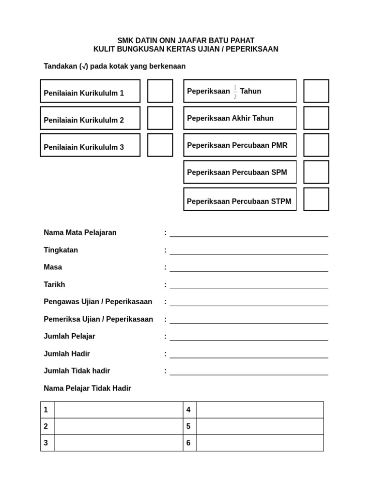 Kulit Bungkusan Template | PDF