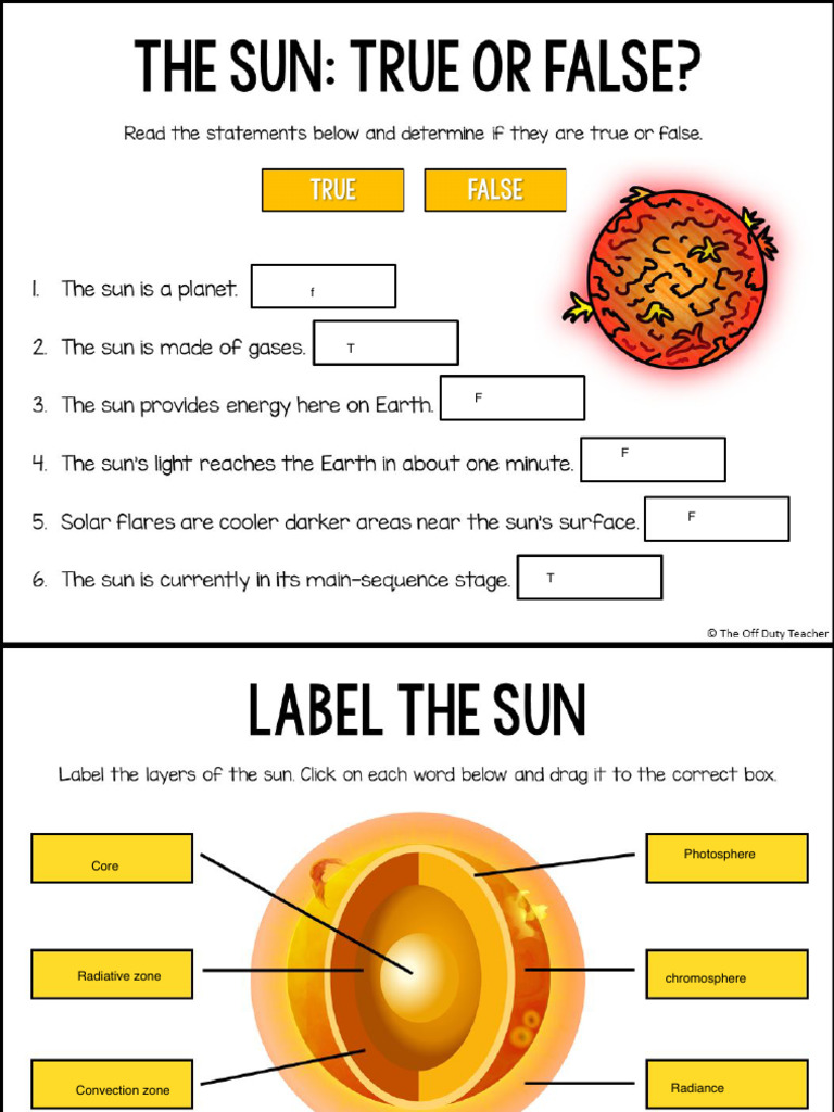 The Sun Homework | PDF
