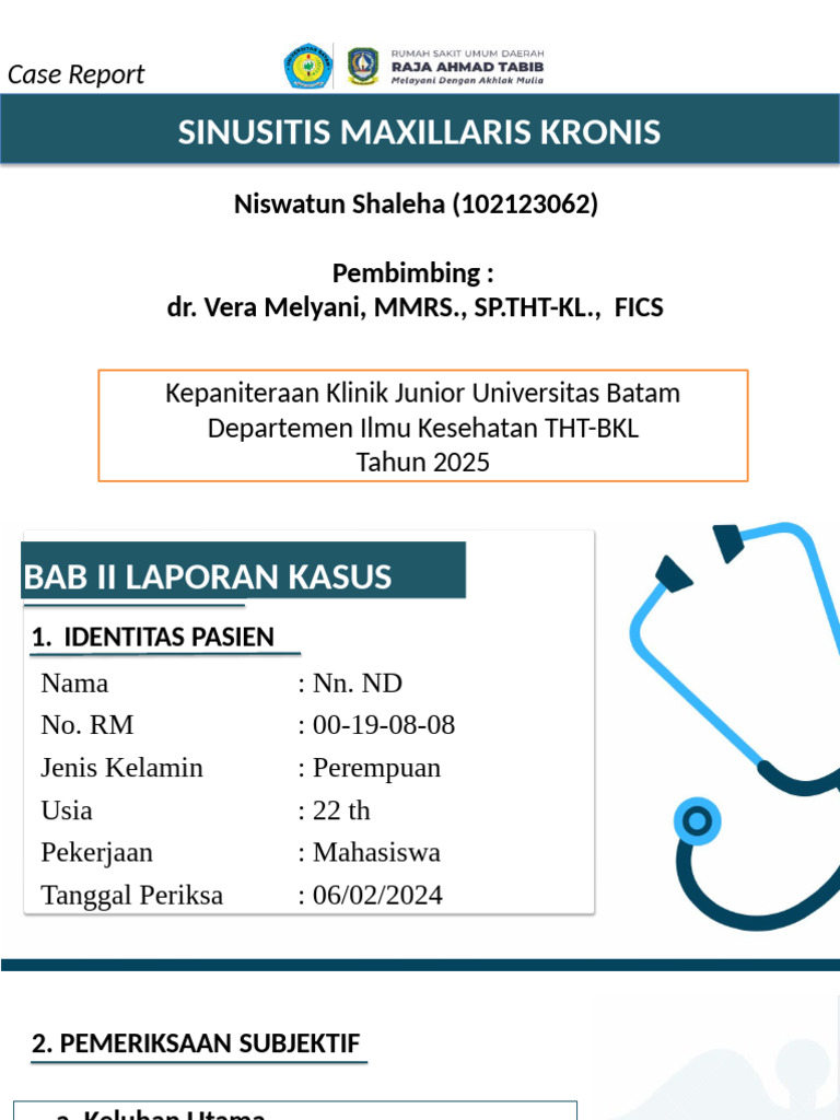 Case Report Sinusitis RSUP Raja Ahmad Thabib Kepulauan Riau | PDF
