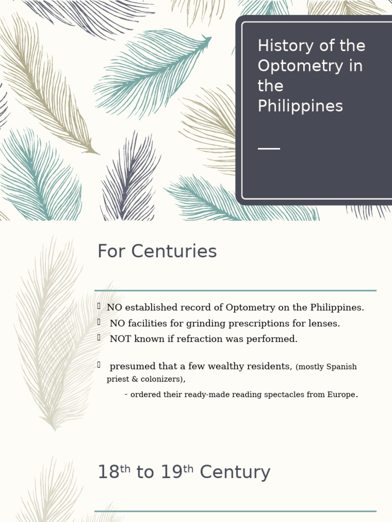 History of Optometry in the Philippines | PDF | Optometry | Glasses