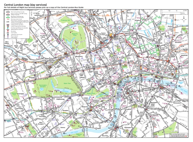 Central London Bus Map | PDF | London | Transport