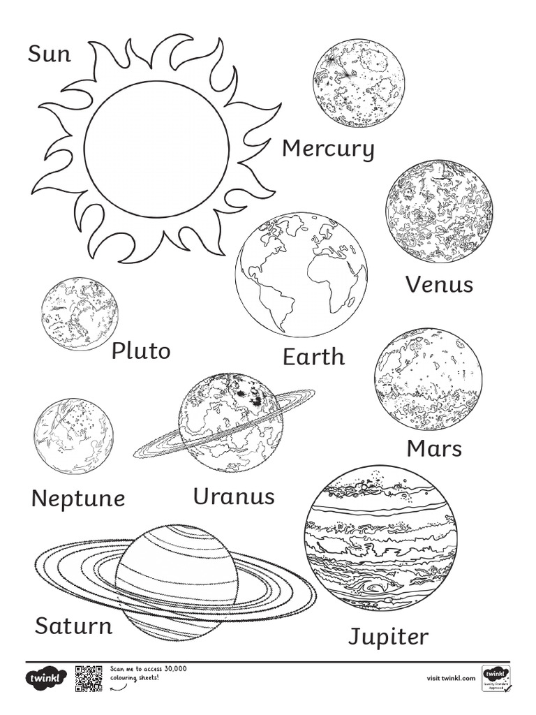 T TP 2661832 Solar System Colouring Page - Ver - 3 | PDF