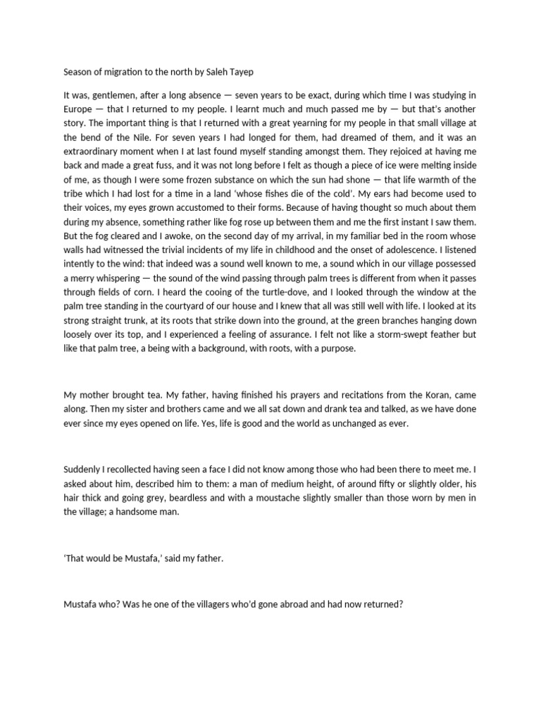 Season of Migration to the North-WPS Office | PDF