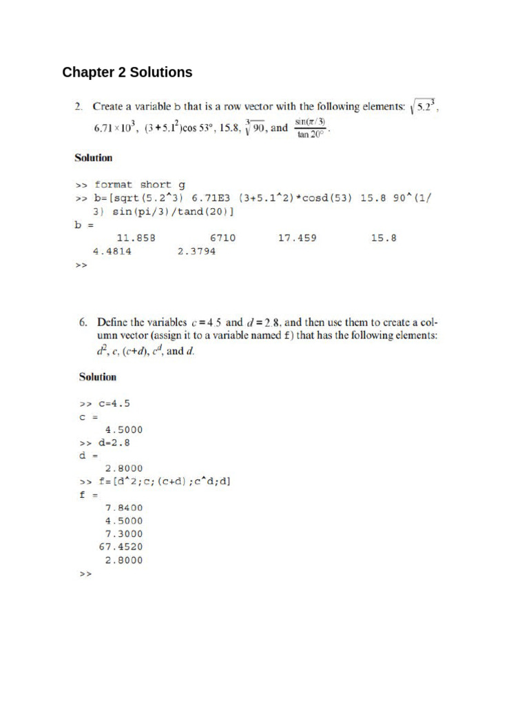 Chapter 2 Solutions | PDF