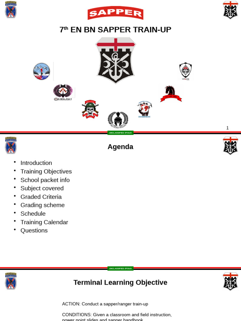 7TH Beb Sapper Trainup | PDF | Military