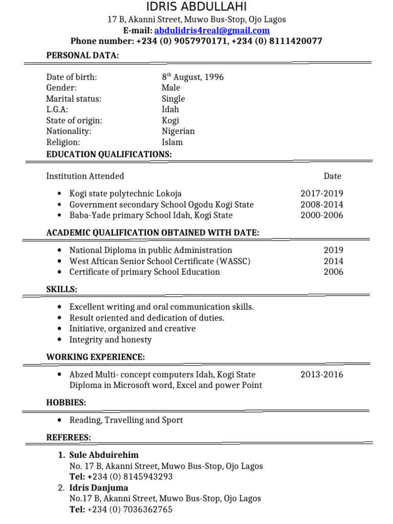 Idris Abdullahi | PDF