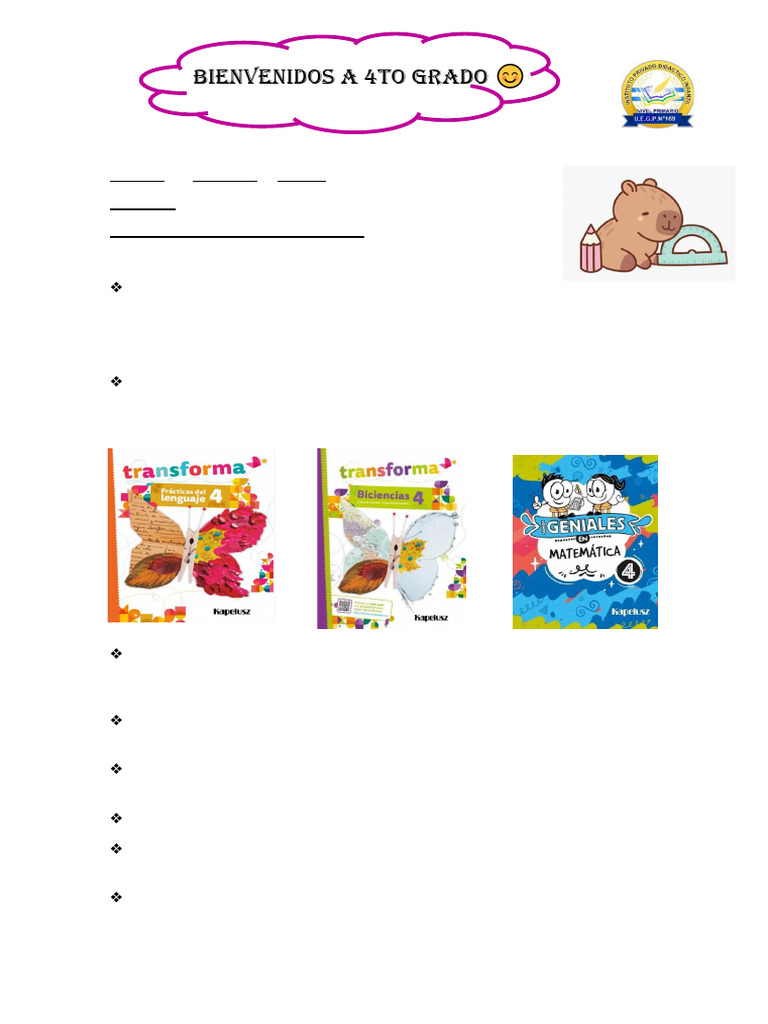 Lista de Materiales 4to Grado | PDF