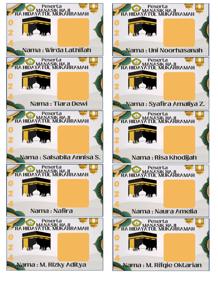 Manasik Haji Id Card 1 | PDF