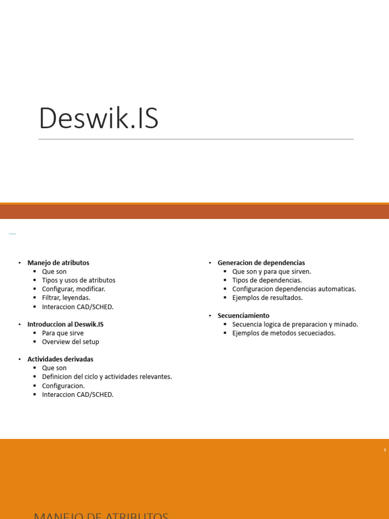 Introducción a Deswik.IS y Atributos | PDF | Planificación
