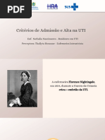 Protocolo de Admissão Na Uti | PDF | Unidade de Tratamento Intensivo (UTI) | Remédio