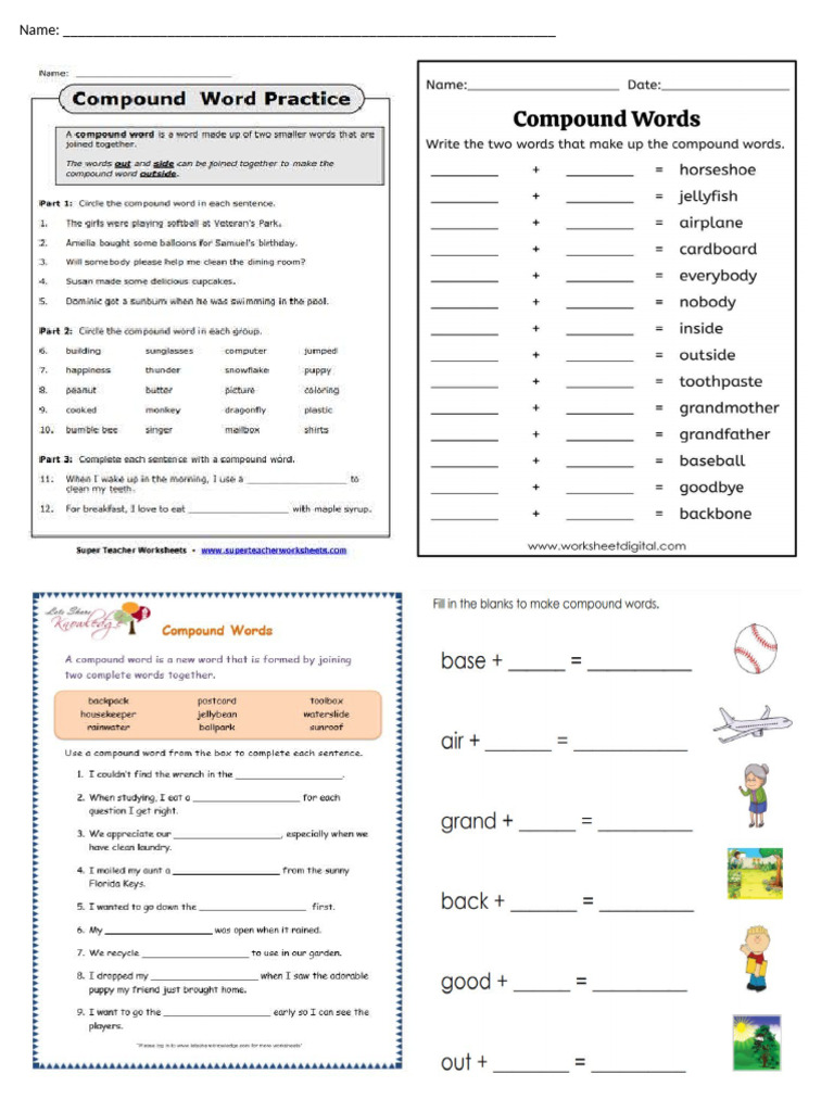 compound words g3 | PDF