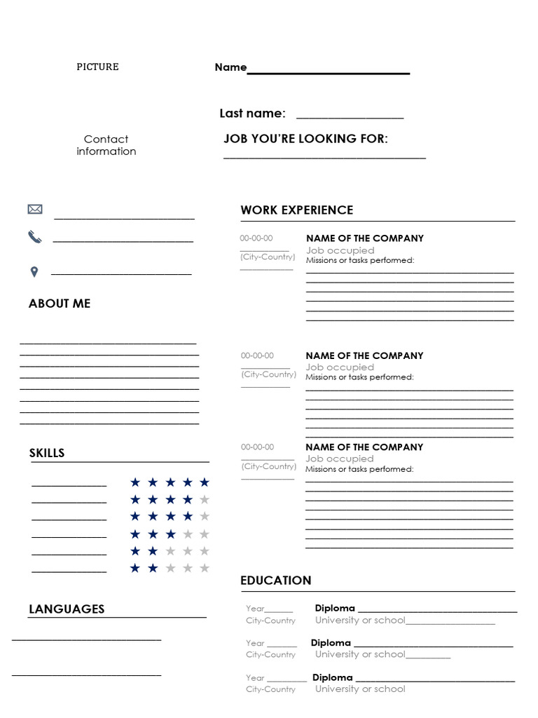 CV Template for Job Applications | PDF