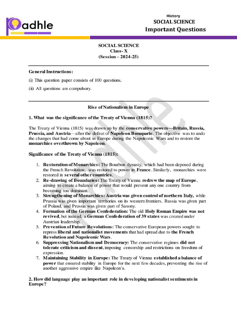 SST Top 100 Questions(1) | PDF