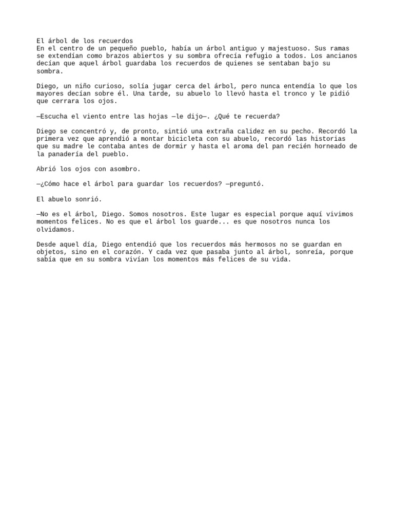 El árbol Que Guarda Recuerdos Felices Pdf