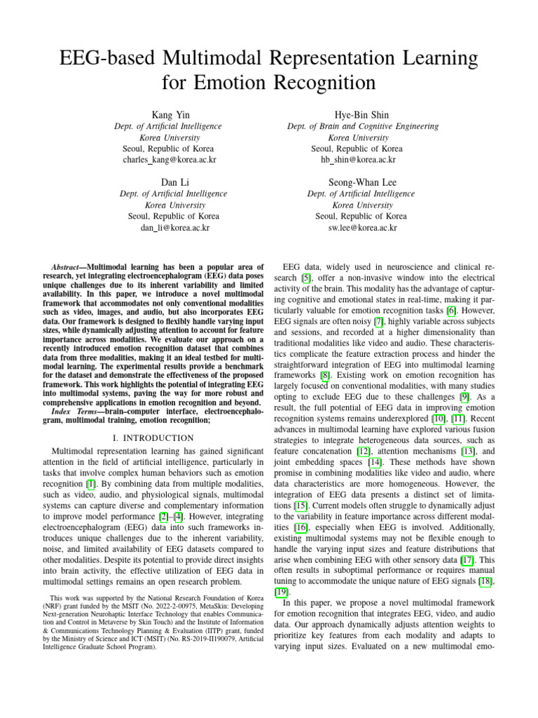 EEG-based_Multimodal_Representation_Learning_for_E | PDF | Electroencephalography | Attention