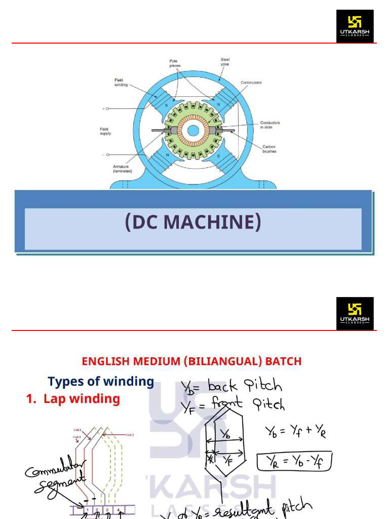 D C Machines Electrical Machine #12 Complete Theory English Bilingual | PDF