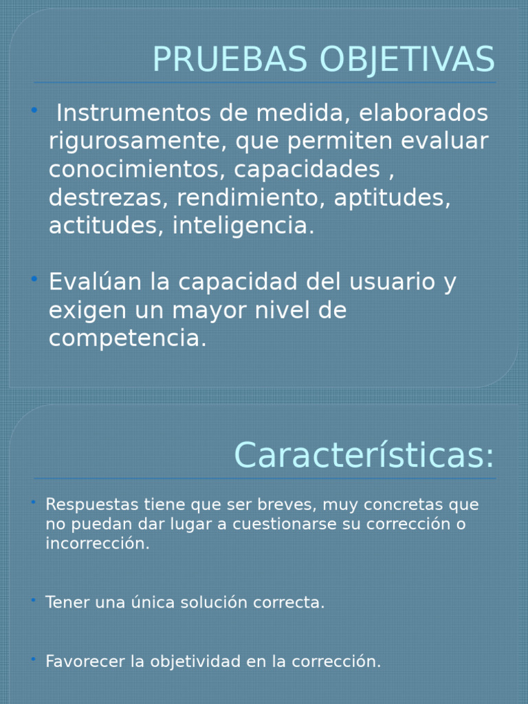 Pruebas Objetivas | PDF | Inteligencia