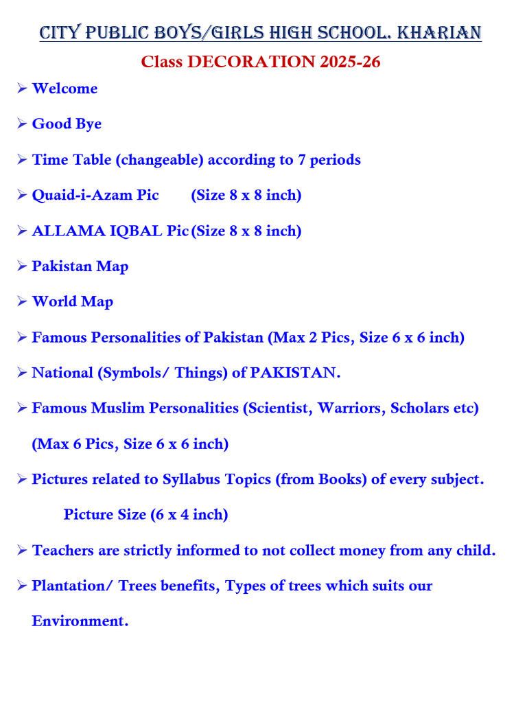 Class Decoration Terms & Conditions | PDF
