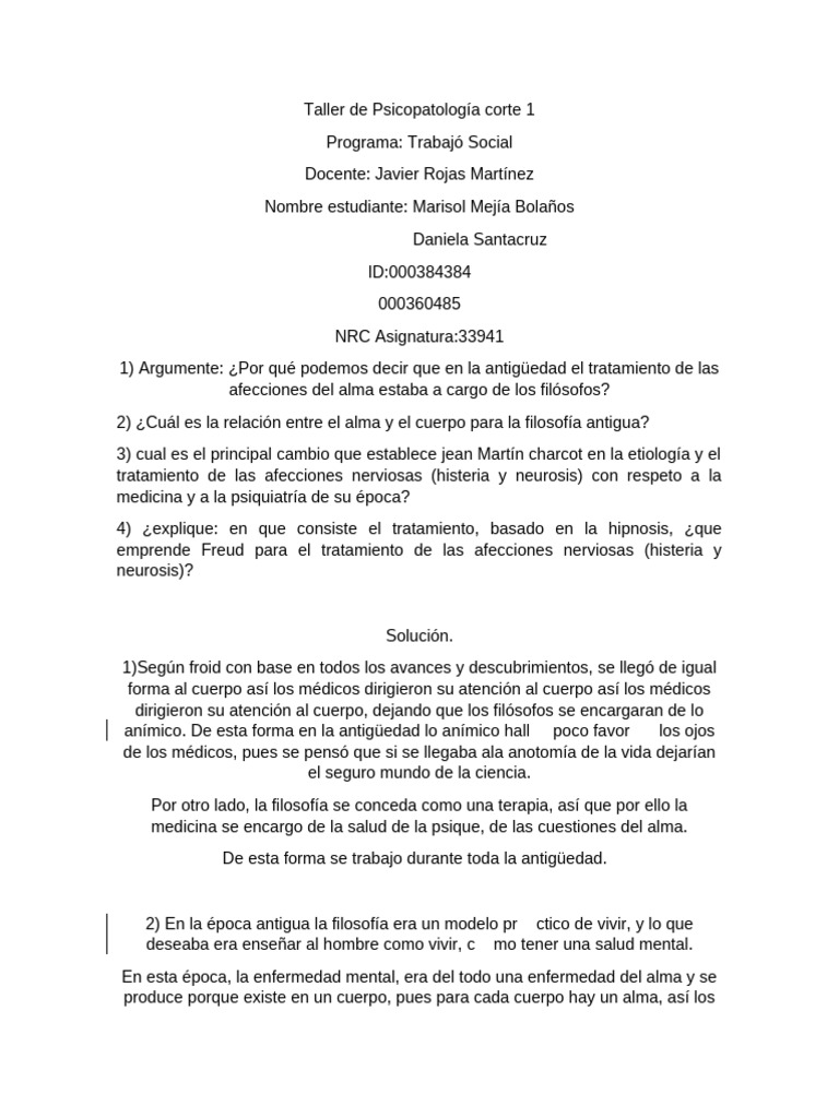 Copia de Marisol Mejía Bolaños, Daniela Santacruz | PDF | Hipnosis ...