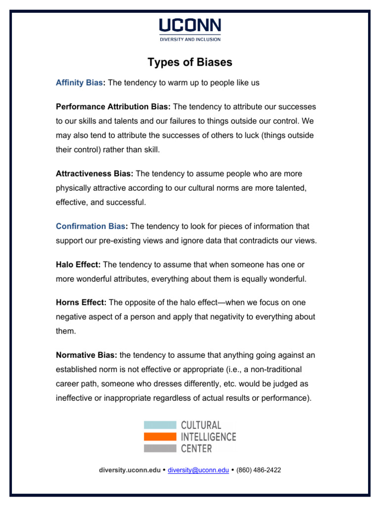 Types of Biases Explained | PDF