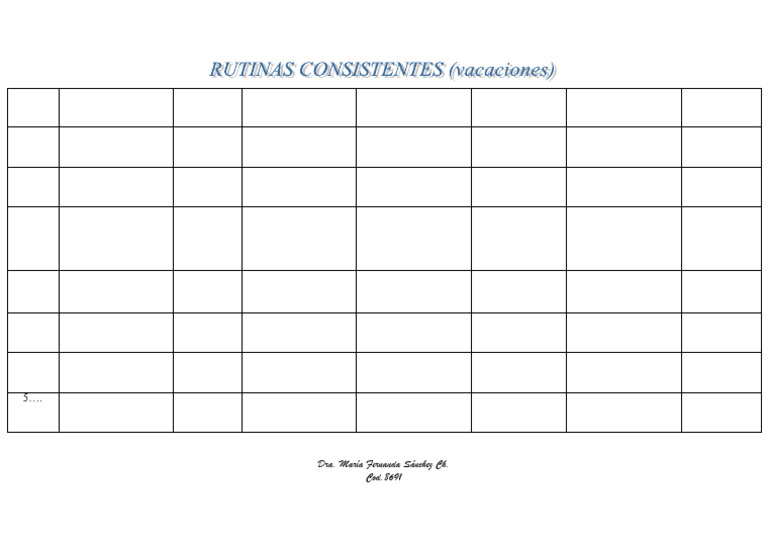 Estructuración de Rutina Daniela Arce | PDF