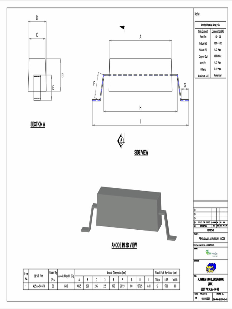Drawing ALSA-150-FB For QR#201555 PETROGAS (BASIN) LTD | PDF