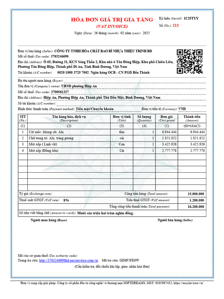 Thieu Trinh - Hiep An 213 | PDF
