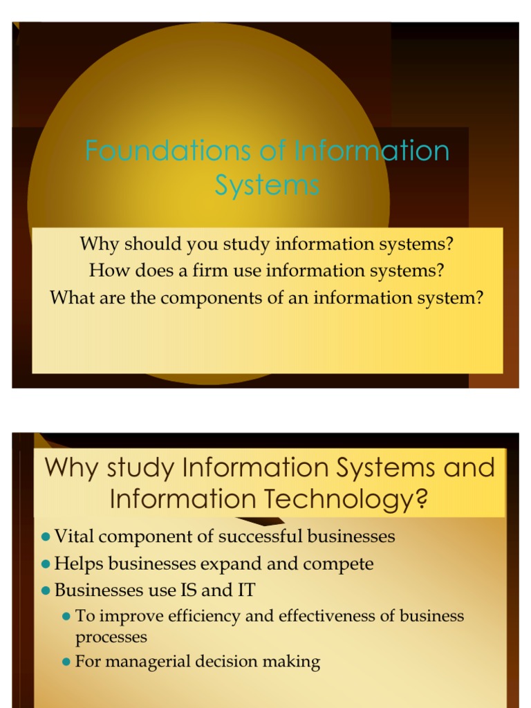 Why Should You Study Information Systems How Does A Firm Use