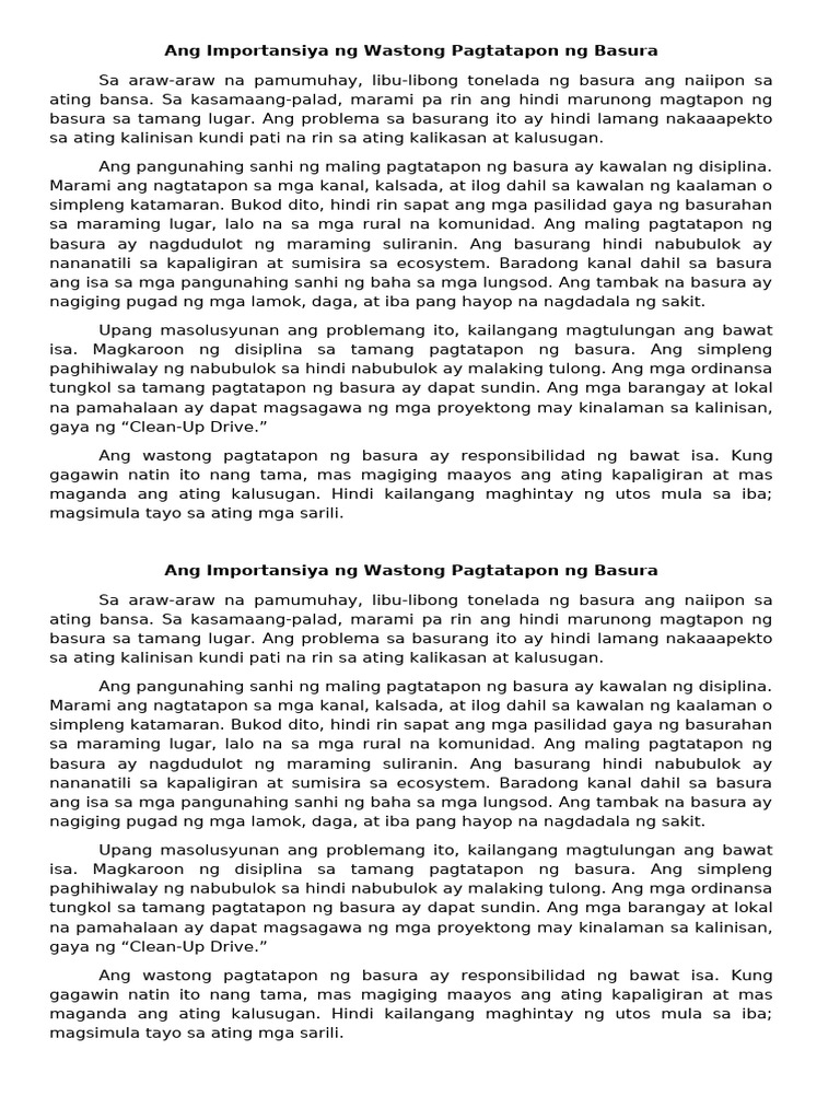 Filipino - 6 Balangkas | PDF
