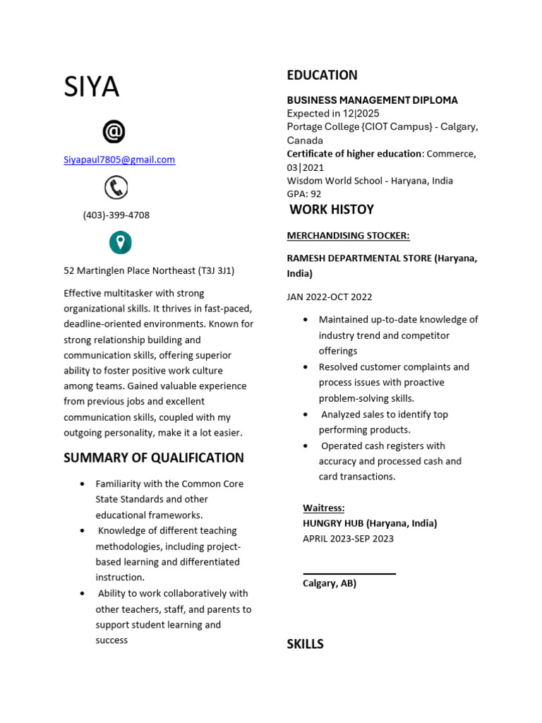 Resume Docs | PDF | Behavior Modification | Intelligence